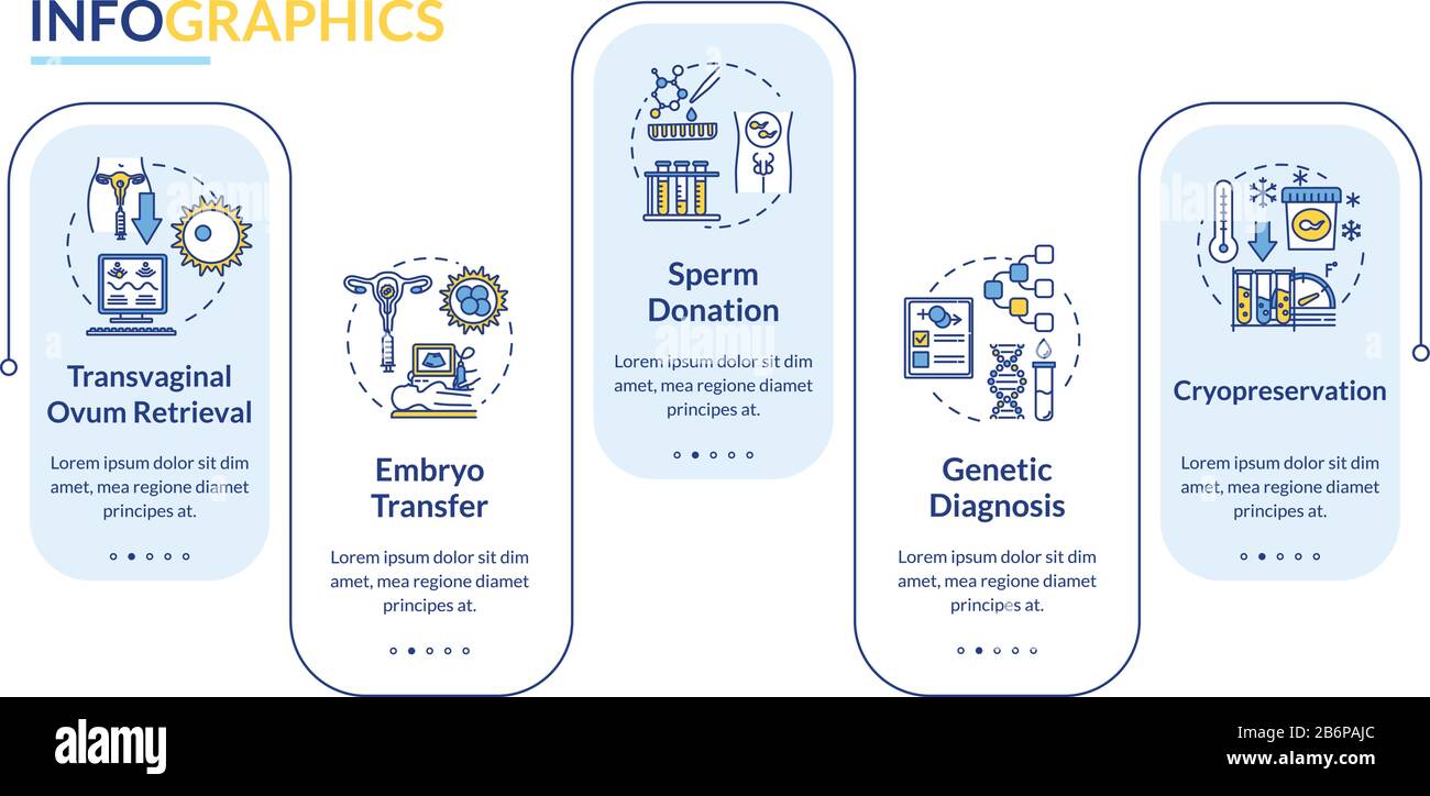 Reproductive technology vector infographic template. Hormone therapy ...