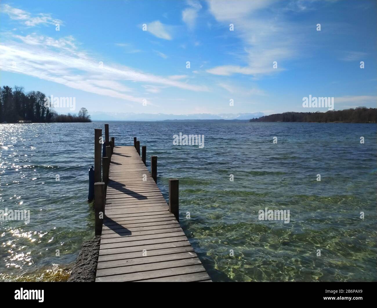 sunny day at lake starnberg Stock Photo - Alamy