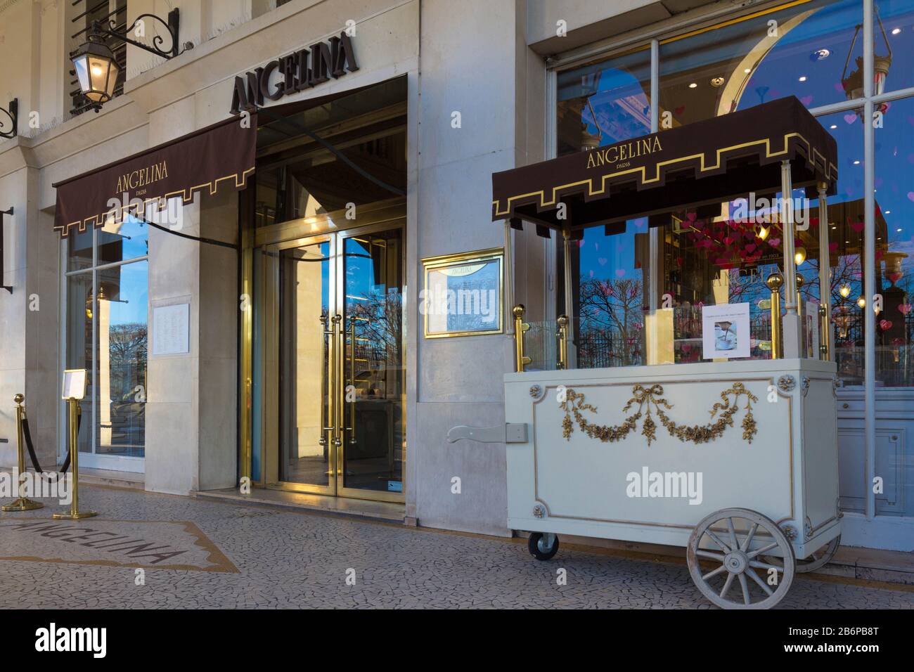 The famous tearoom and pastry shop Angelina located at Rivoli street in ...