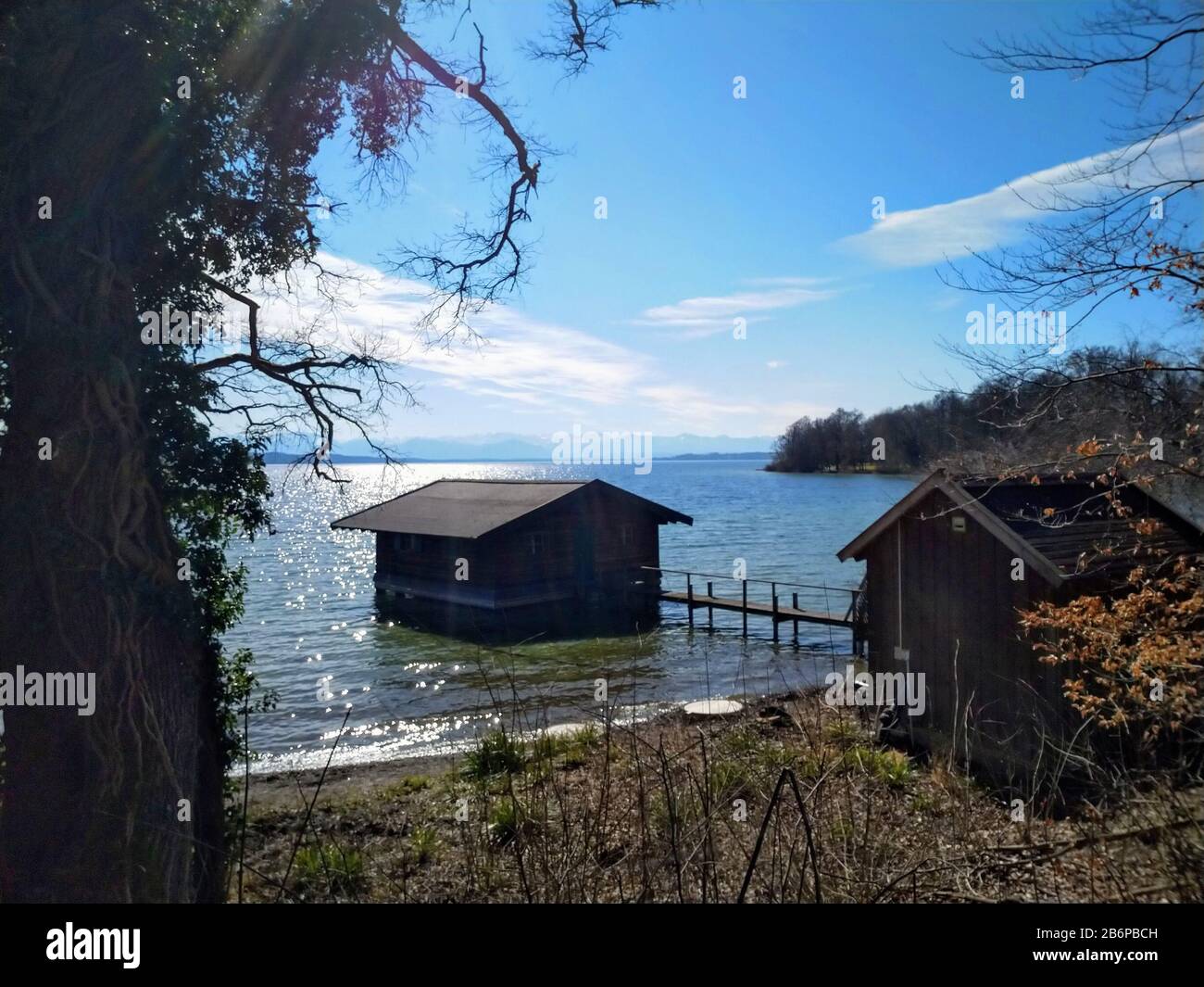 sunny day at lake starnberg Stock Photo - Alamy