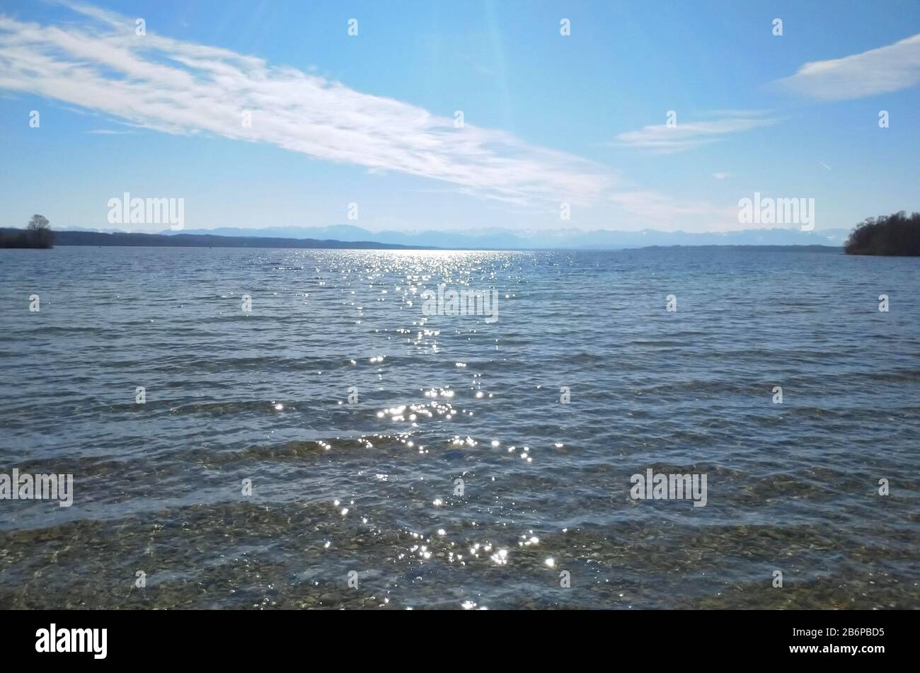 sunny day at lake starnberg Stock Photo - Alamy