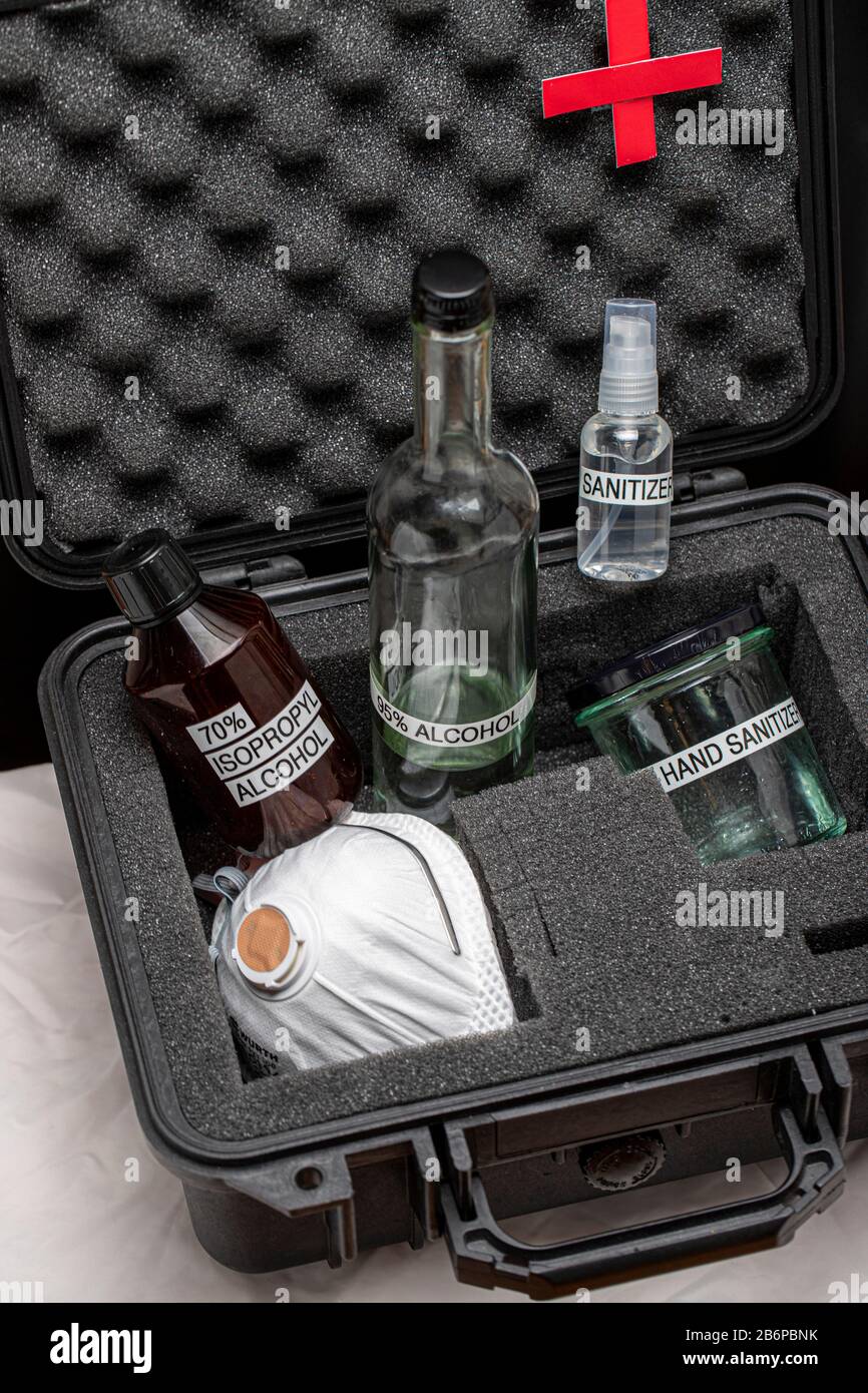 Sanitizer medical alcohol spirit based liquid to desinfect hands ...