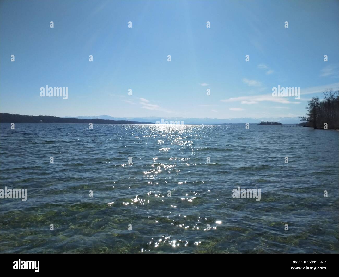 sunny day at lake starnberg Stock Photo - Alamy