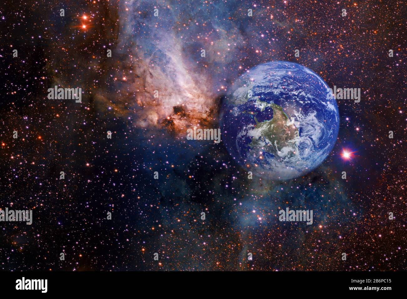 Planet Earth in outer space. Elements of this image furnished by NASA ...