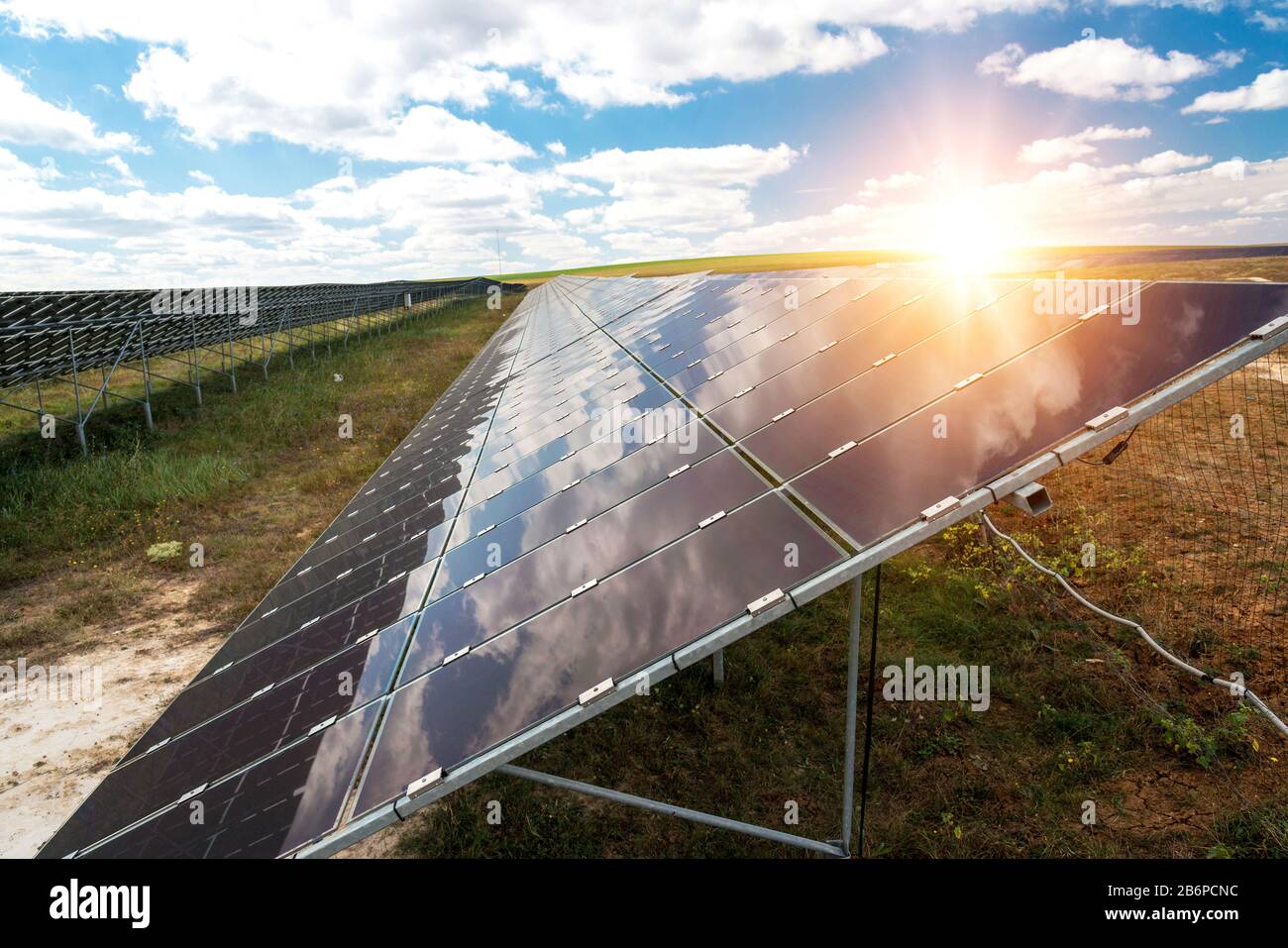 Solar panel, photovoltaic, alternative electricity source - concept of ...