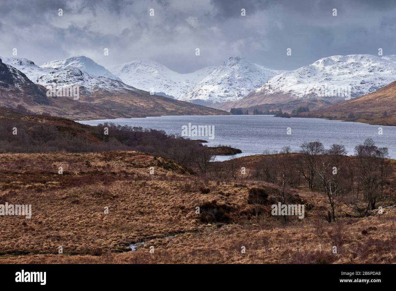 Ben Narnain, Beinn Ime, Ben Vane and Ben Vorlich seen across Loch ...