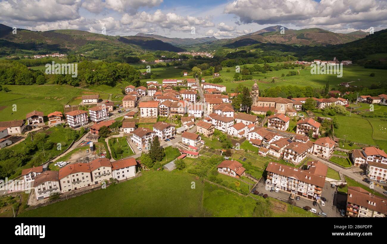 Irurita village in Navarre province, Spain Stock Photo - Alamy