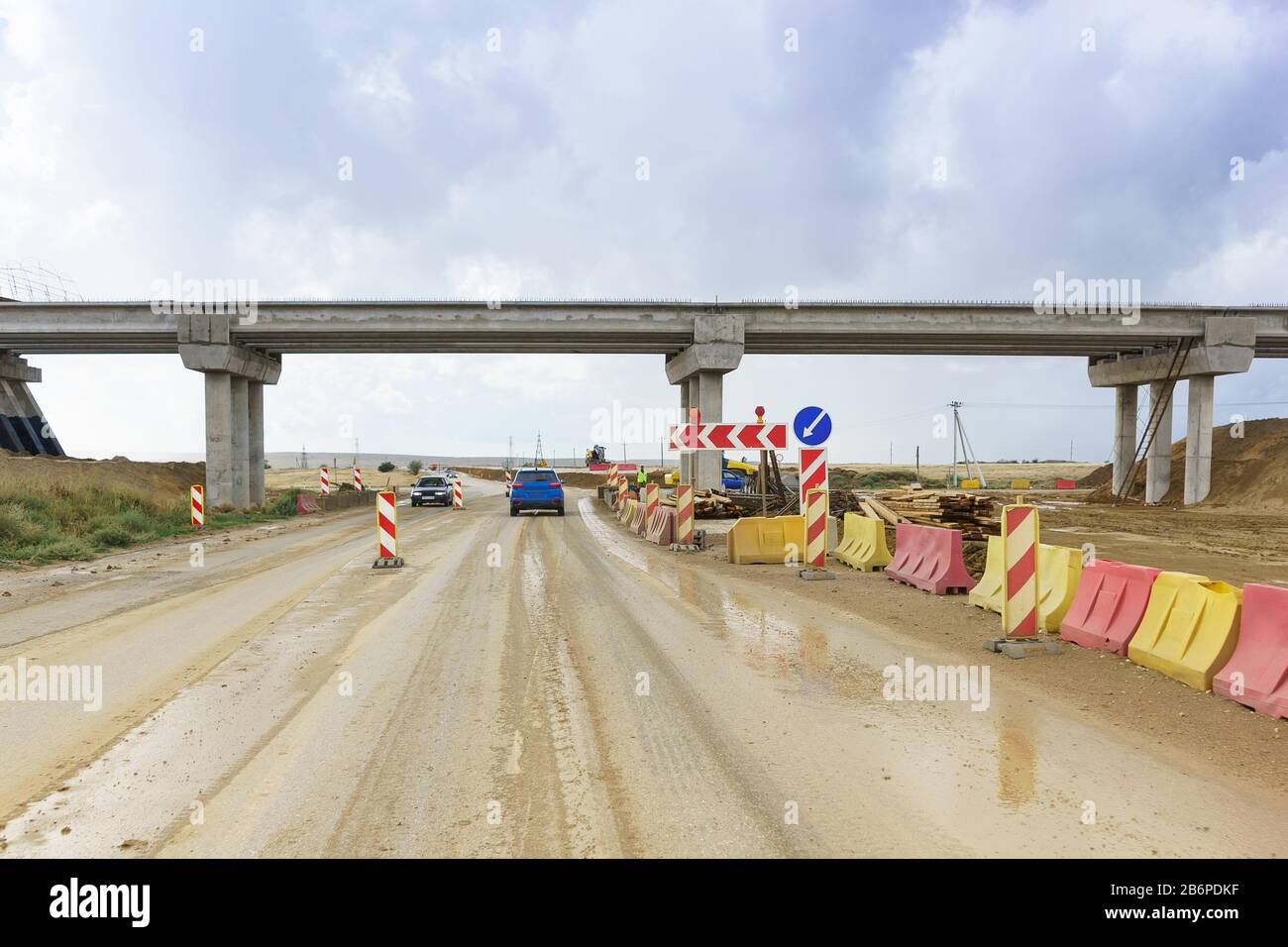 construction of a multi-level road junction at the intersection of ...