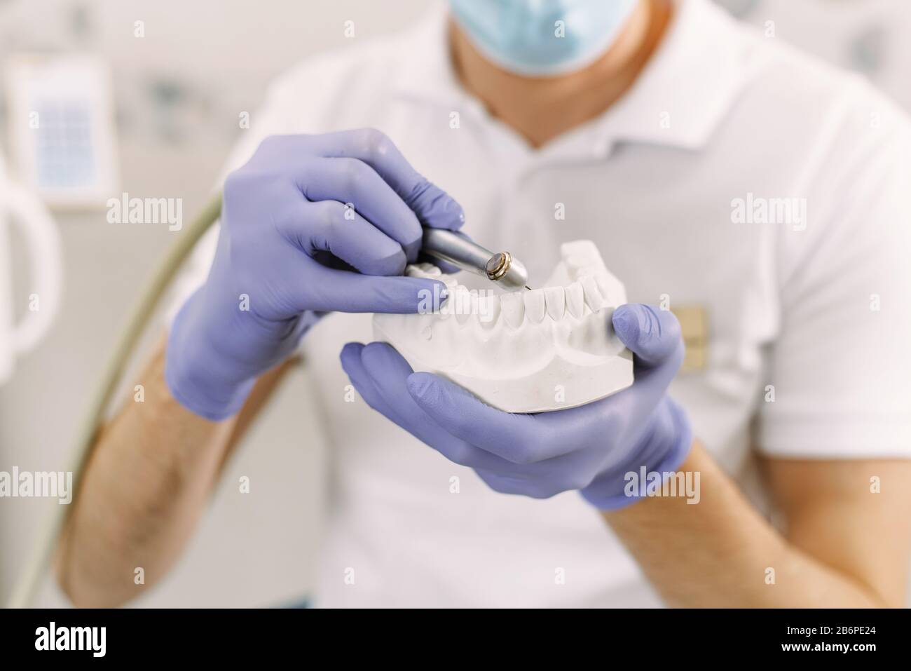 Close up dentist removing caries hi-res stock photography and images ...