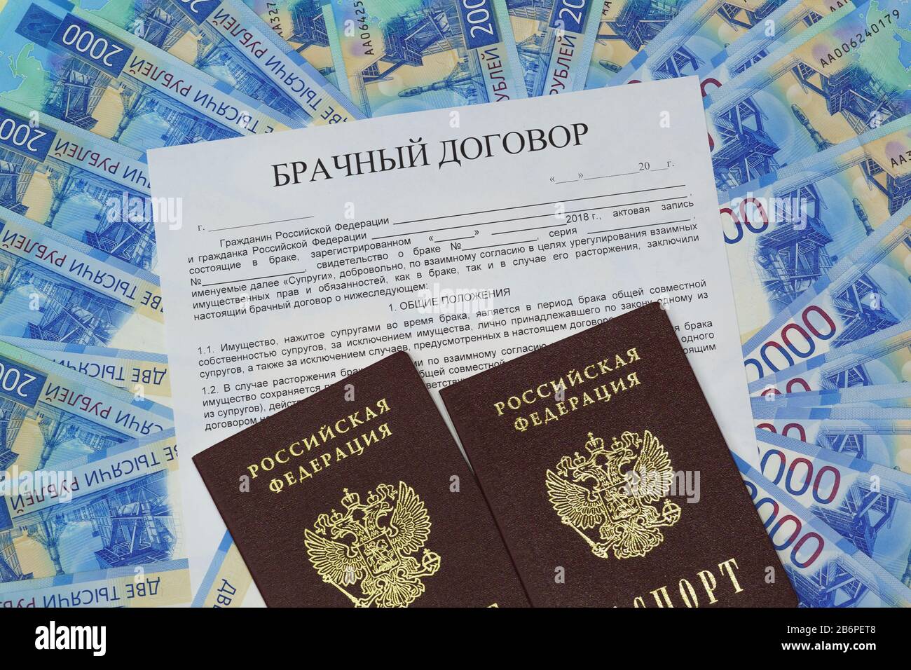 On the background of the new Russian paper money is a form of the ...
