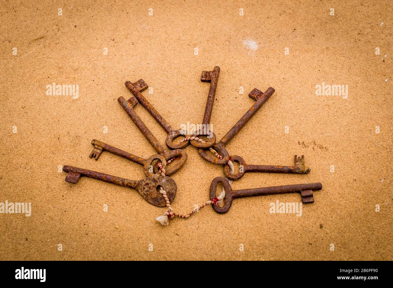 Old Key Ring Keys Stock Photo - Alamy
