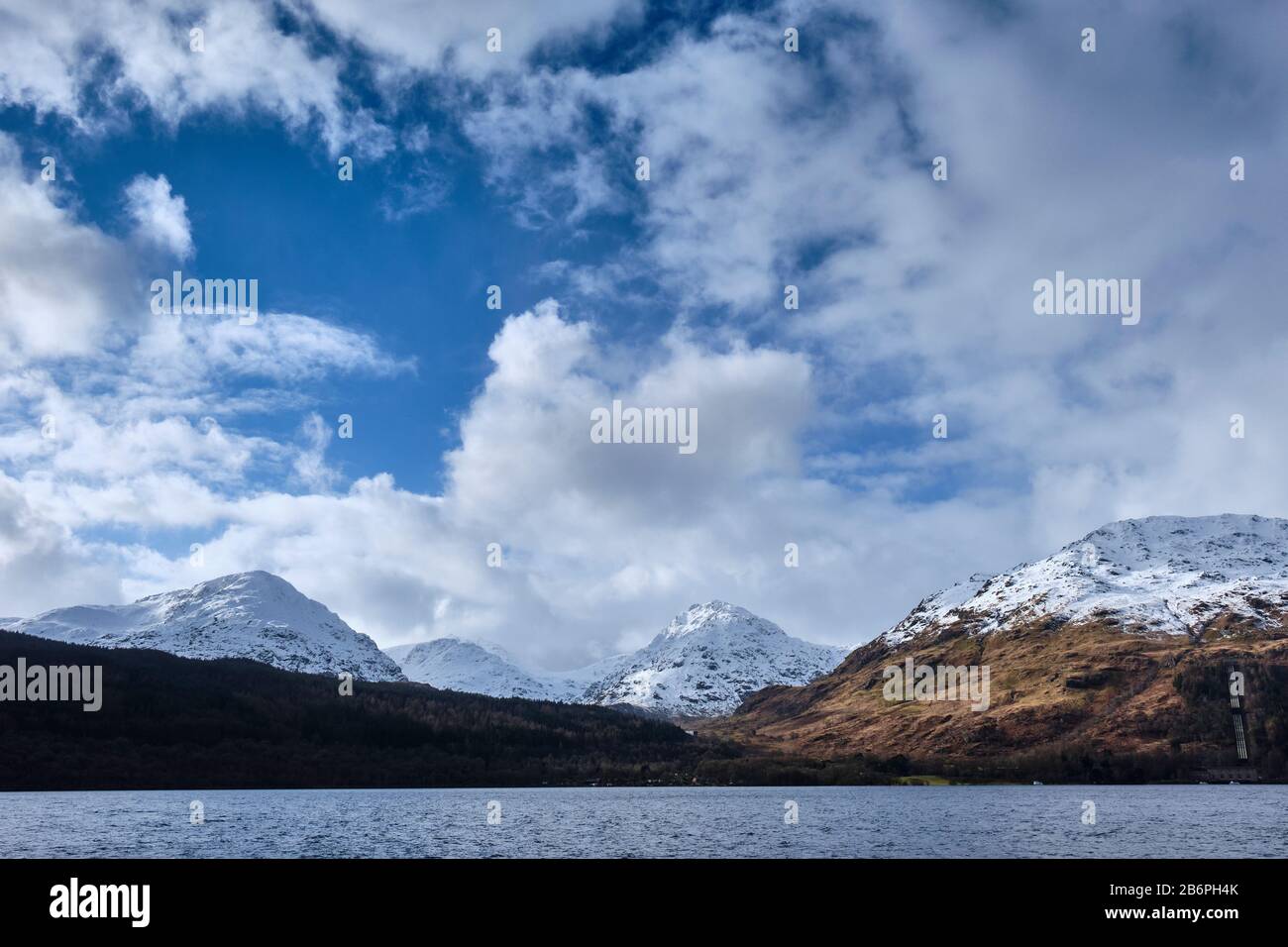 A' Chrois, Beinn Ime and Ben Vane seen across Loch Lomond at Inversnaid ...