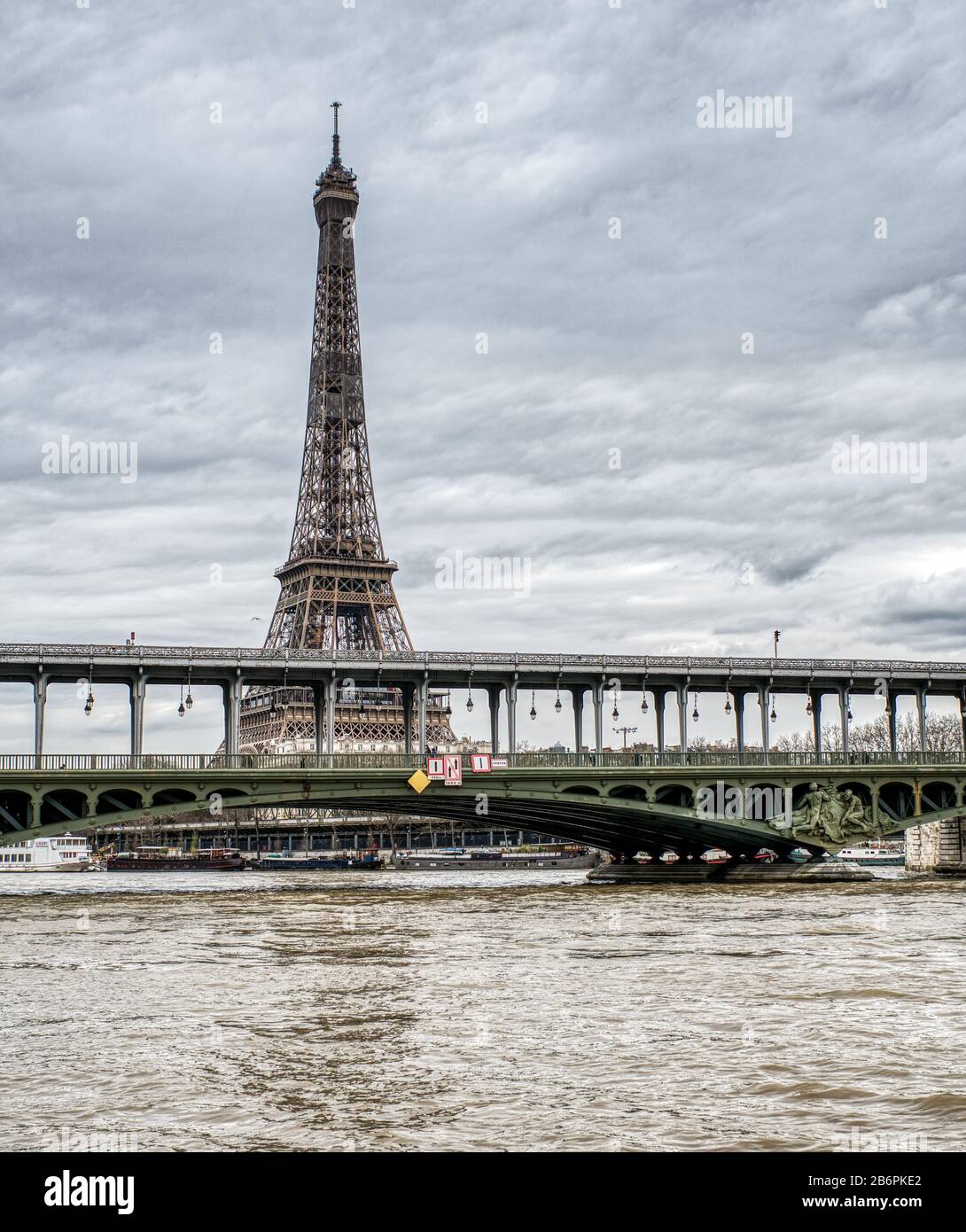 Eiffel Tower on a cloudy day - Paris, France Stock Photo - Alamy