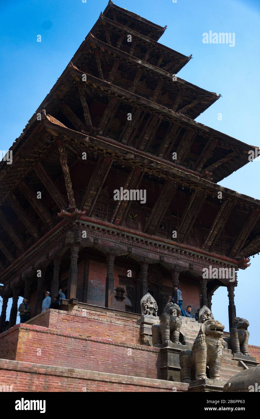 Nyatapola Temple in Kathmandu, Nepal Stock Photo - Alamy