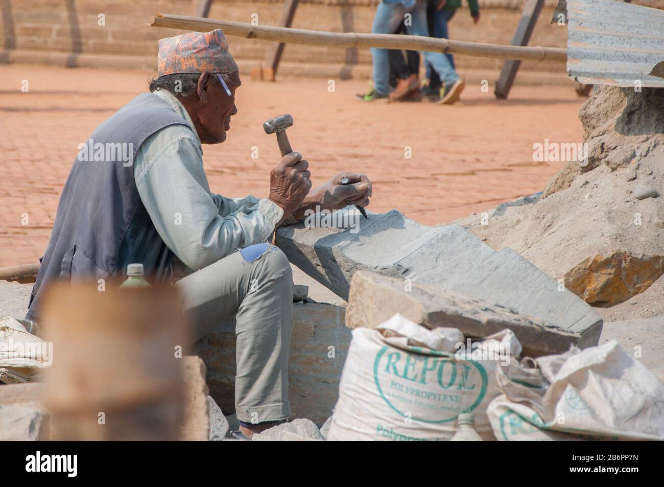 Ancient person working stone hi-res stock photography and images - Alamy