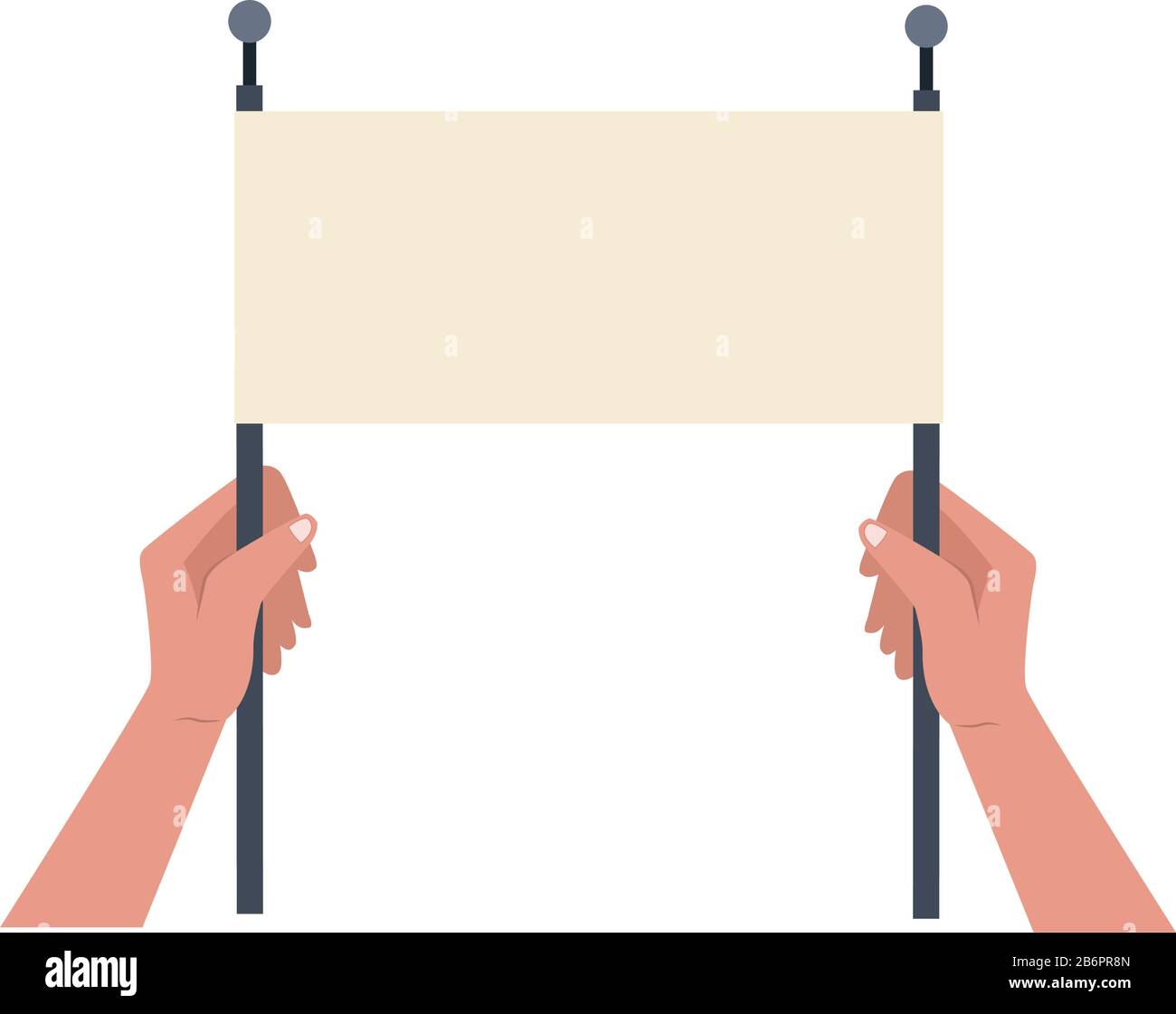 activist hands human with banner Stock Vector Image & Art - Alamy