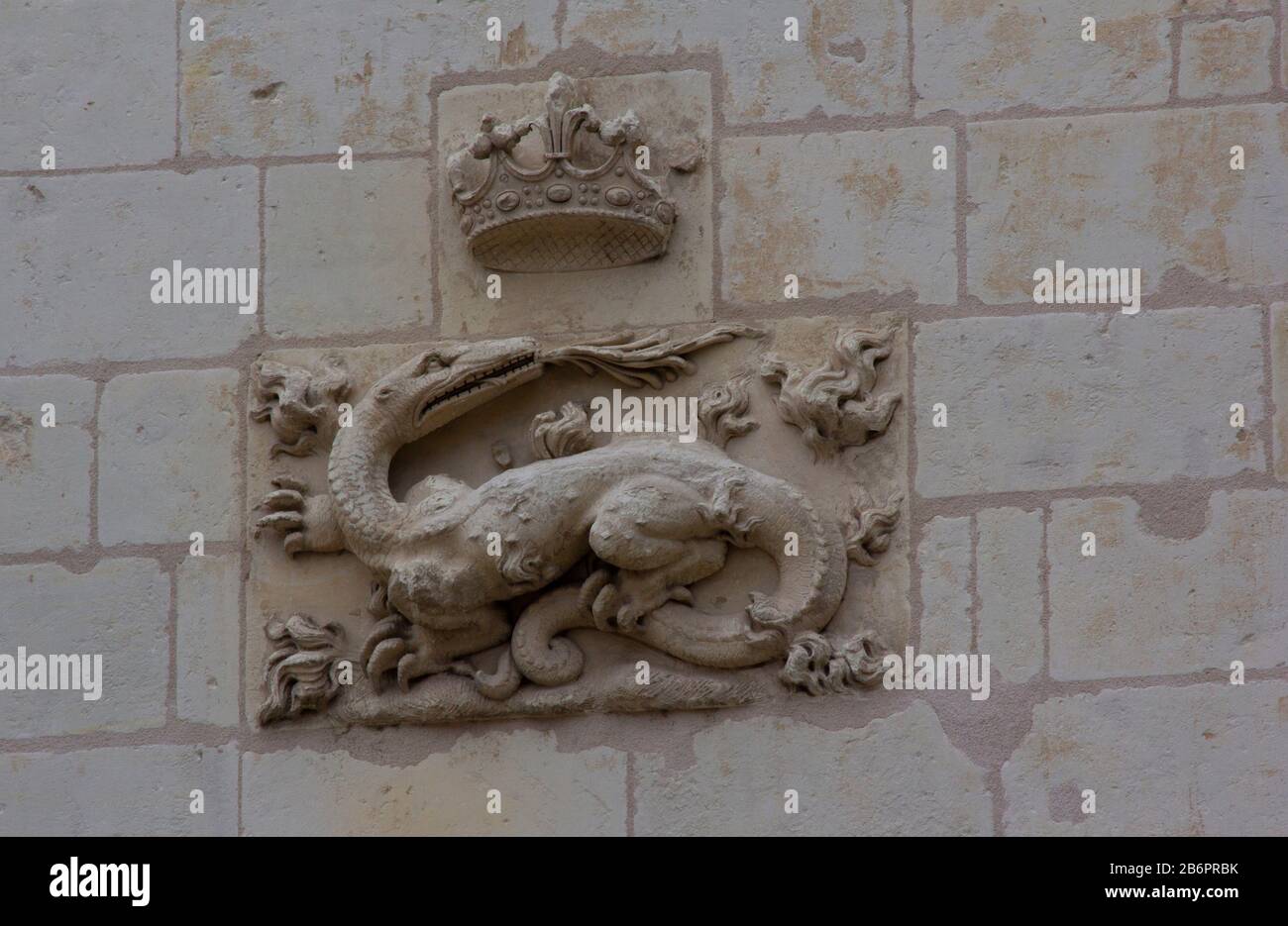 Blois dragon relief Stock Photo - Alamy