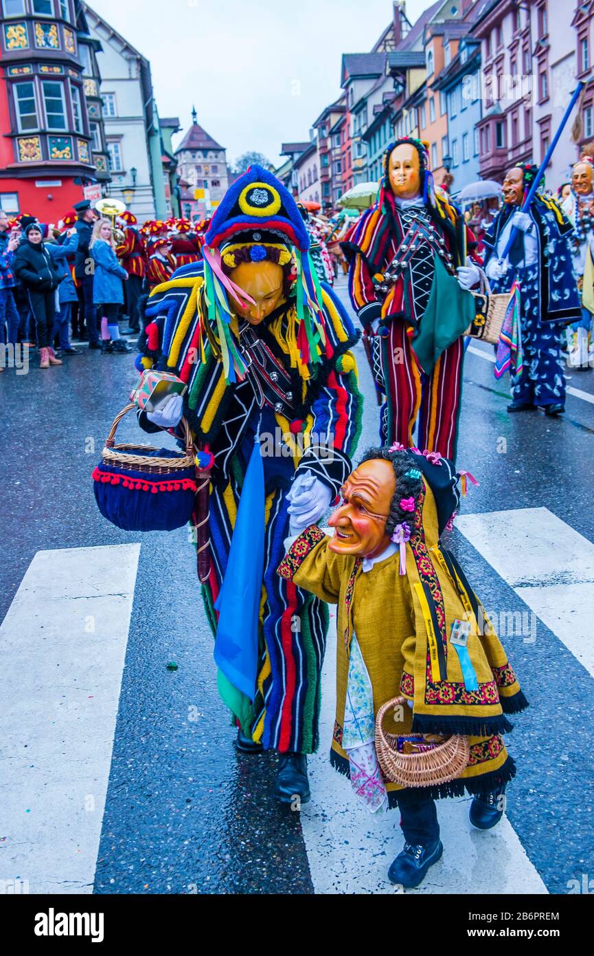 Participants in the Rottweil Carnival in Rottweil , Germany Stock Photo ...