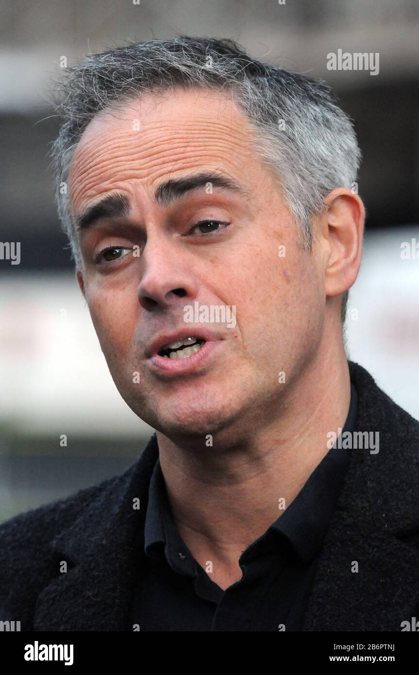 London, UK. 11th Mar, 2020. Jonathan Bartley co-leader of the Green ...