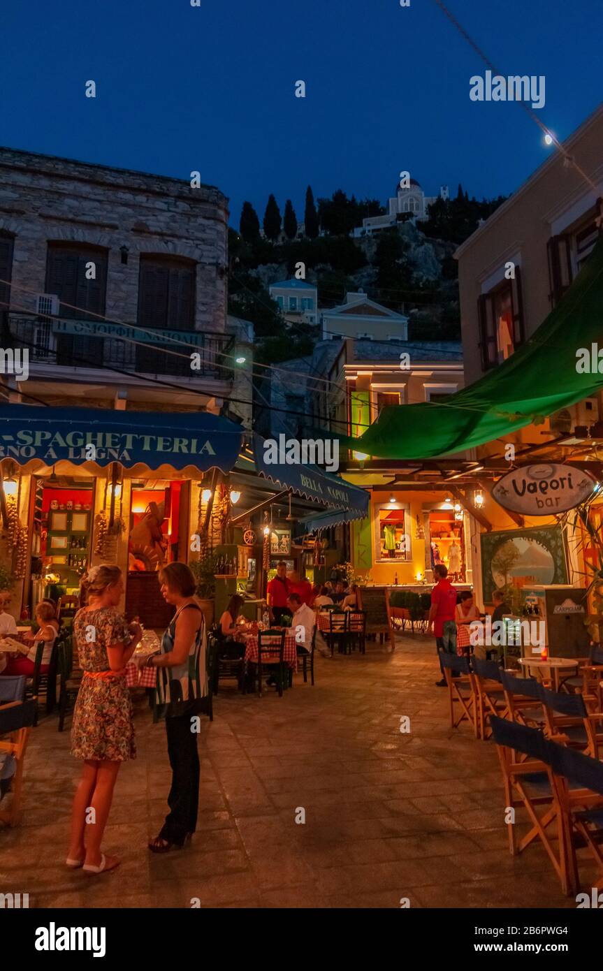 Nightlife Island Town Greece High Resolution Stock Photography and ...