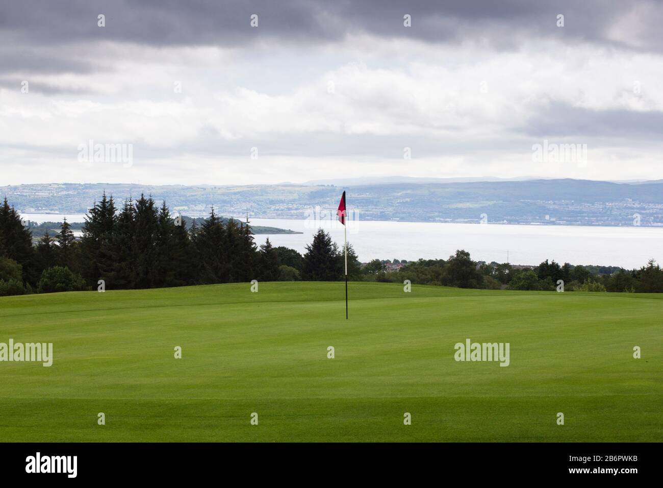 Golf Course by the river Clyde Stock Photo - Alamy