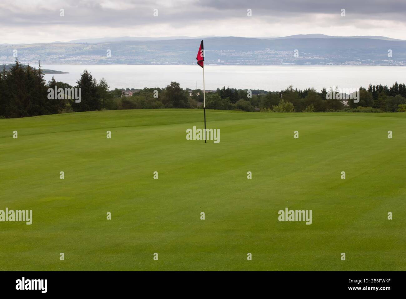 Golf Course by the river Clyde Stock Photo - Alamy