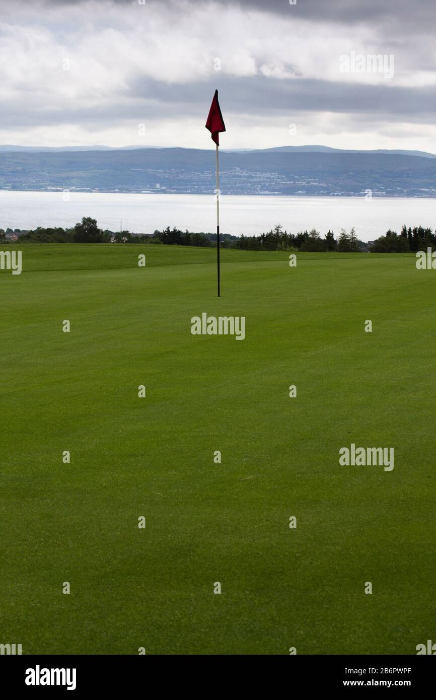 Golf Course by the river Clyde Stock Photo - Alamy