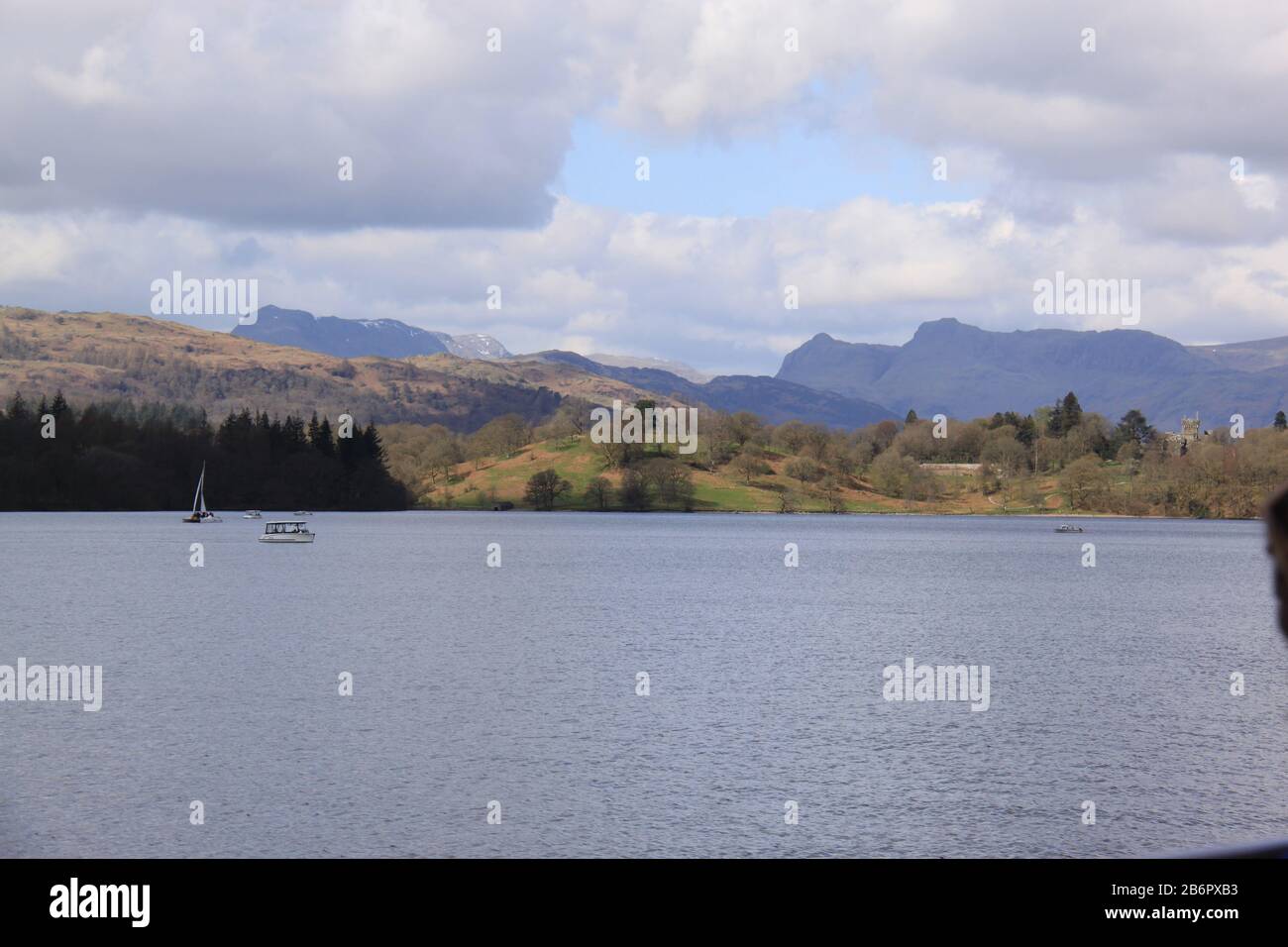 Windermere is a large lake in Cumbria’s Lake District National Park ...