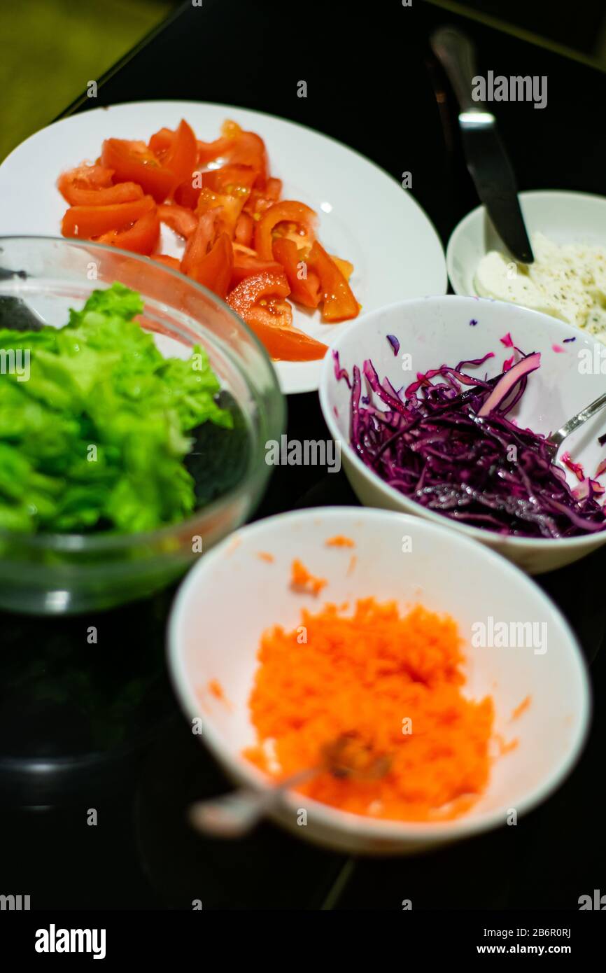 Vegetables for kebab preparation Stock Photo - Alamy