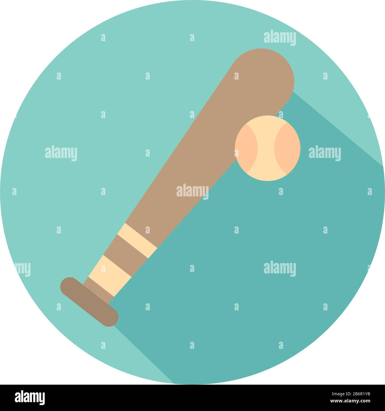 baseball bat ball sport block style Stock Vector Image & Art - Alamy