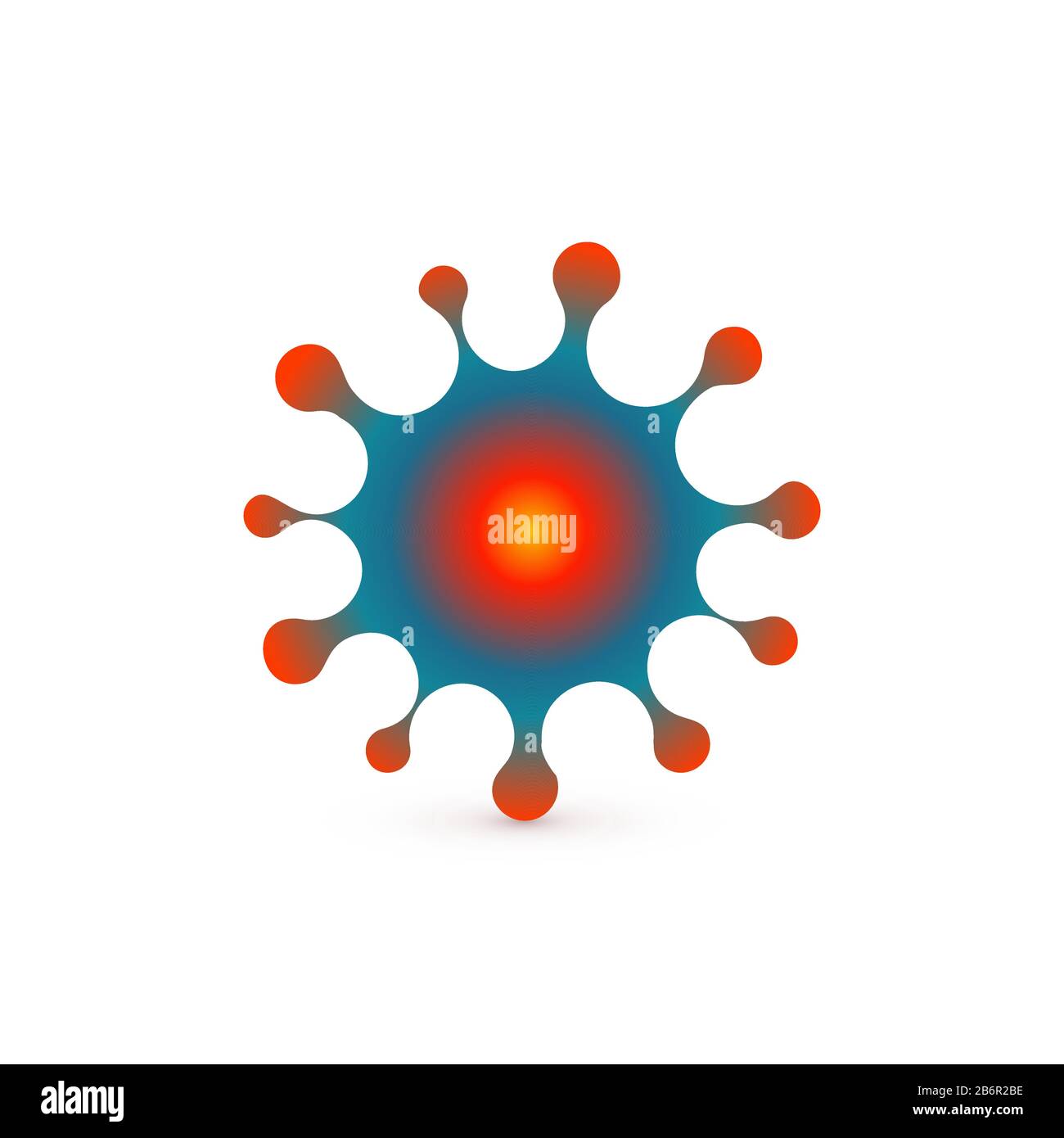 Virus abstract icon. Microbe vector symbol. Computer virus, allergy ...