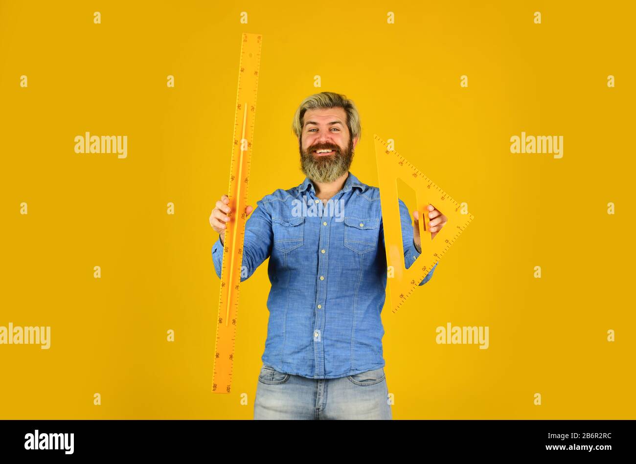 STEM school disciplines. education. school teacher use triangle. math ...