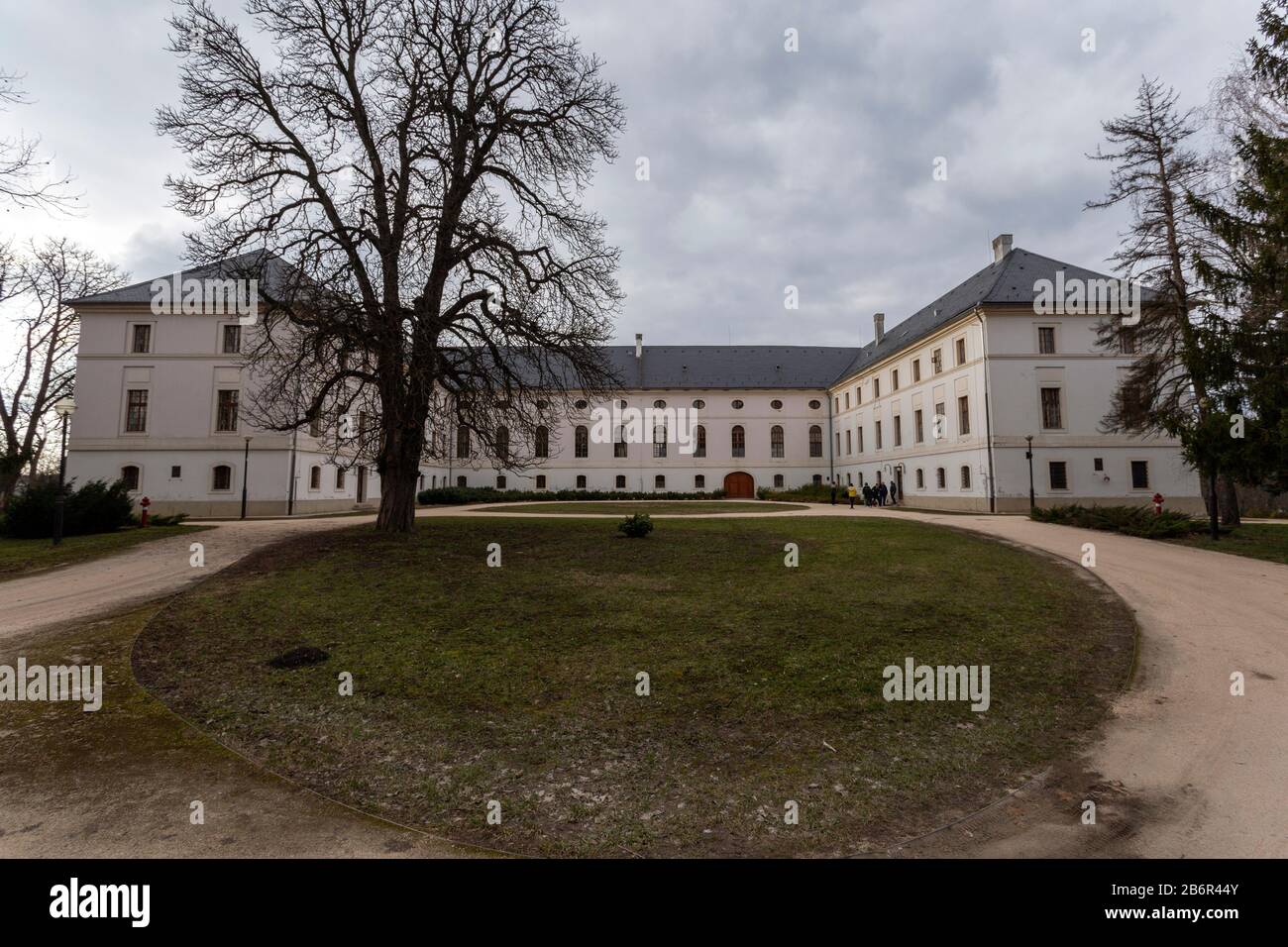 The baroque Batthyany castle in the town of Bicske, Hungary Stock Photo ...