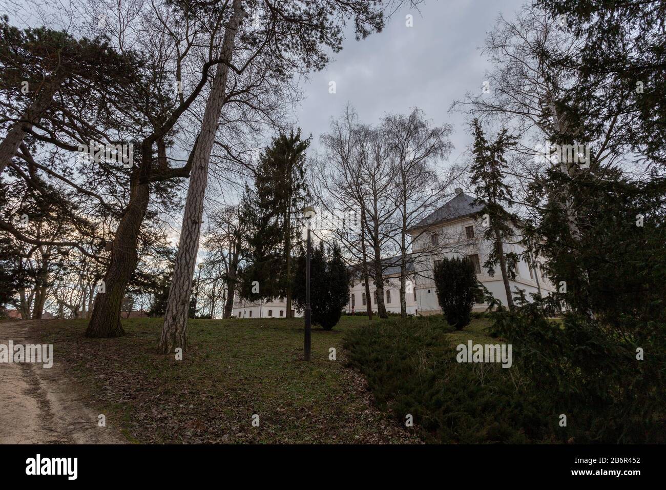 The baroque Batthyany castle in the town of Bicske, Hungary Stock Photo ...