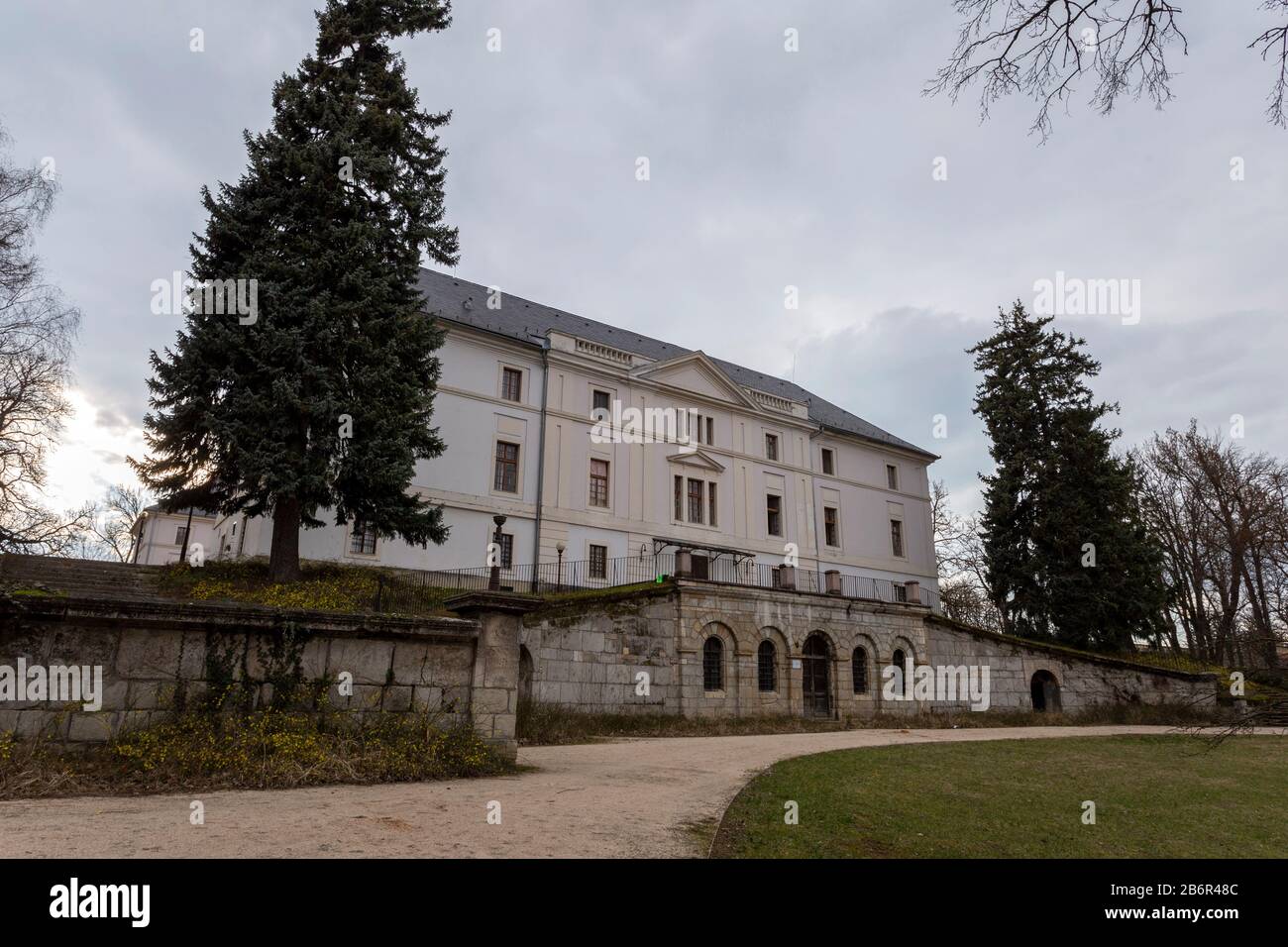 The baroque Batthyany castle in the town of Bicske, Hungary Stock Photo ...