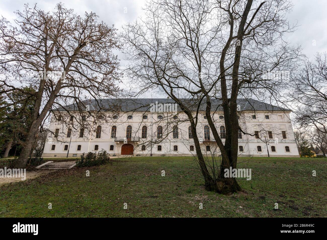 The baroque Batthyany castle in the town of Bicske, Hungary Stock Photo ...