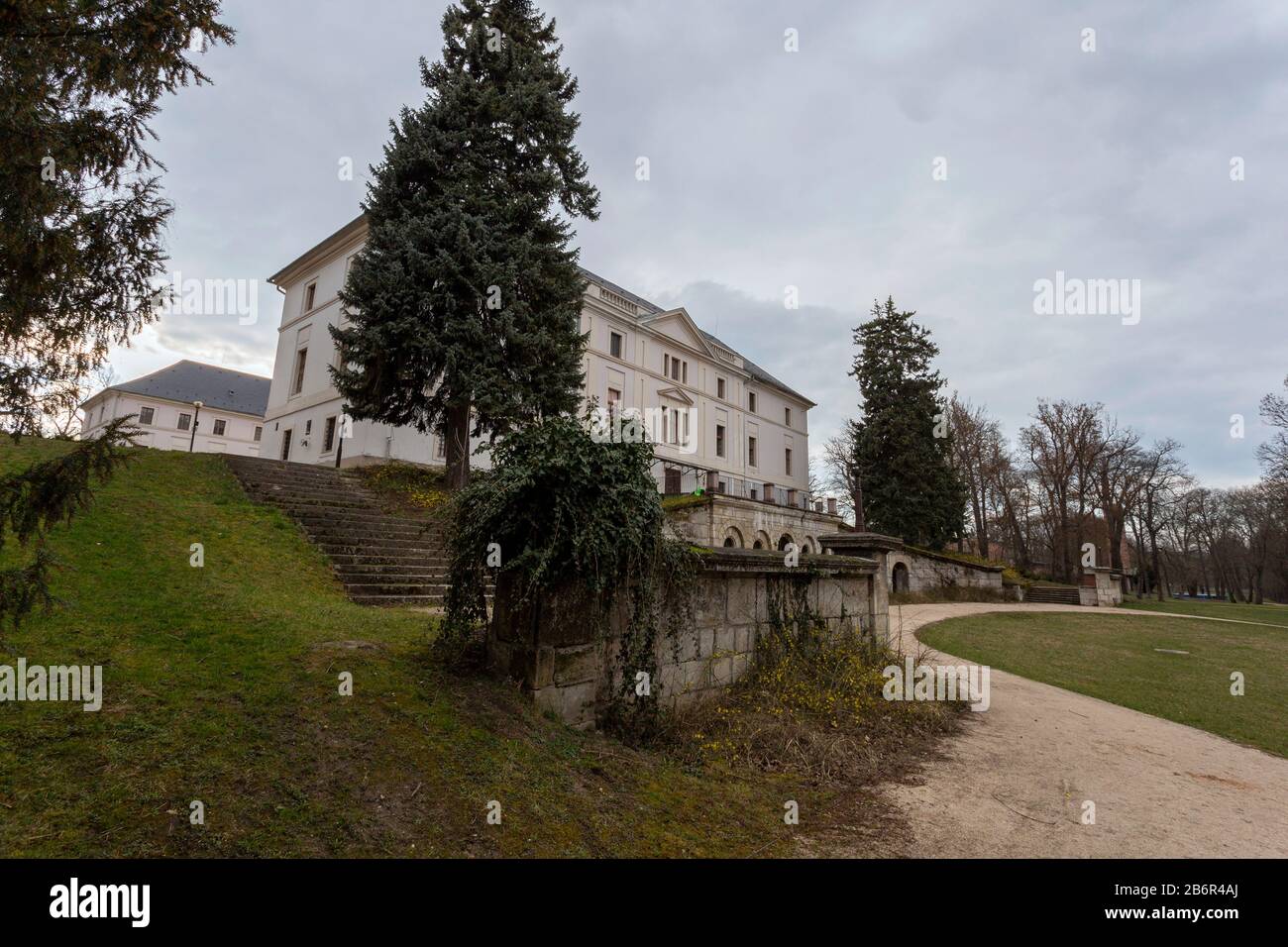 The baroque Batthyany castle in the town of Bicske, Hungary Stock Photo ...