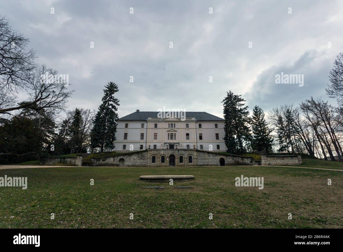 The baroque Batthyany castle in the town of Bicske, Hungary Stock Photo ...