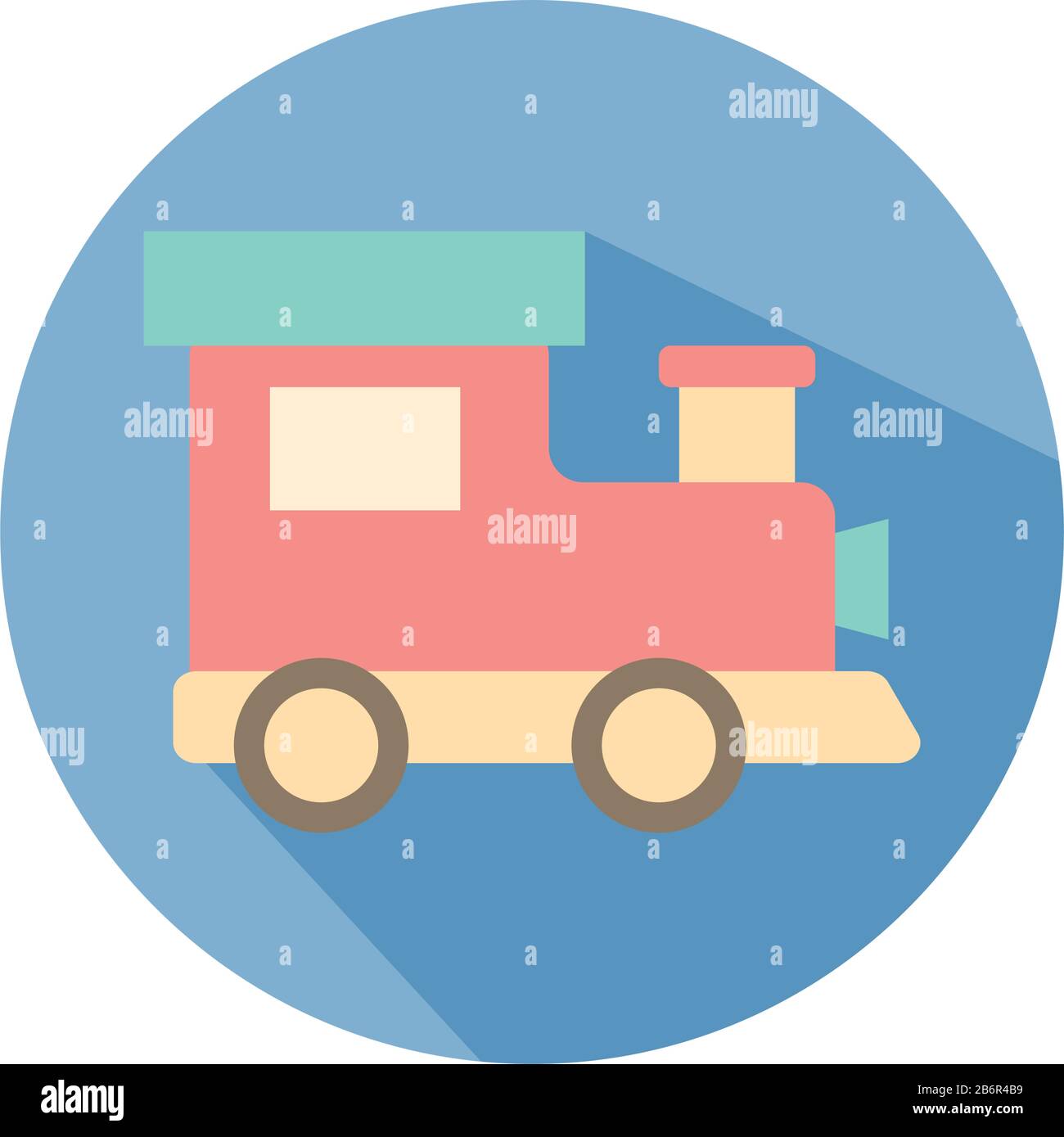 cute train child toy block style icon Stock Vector Image & Art - Alamy