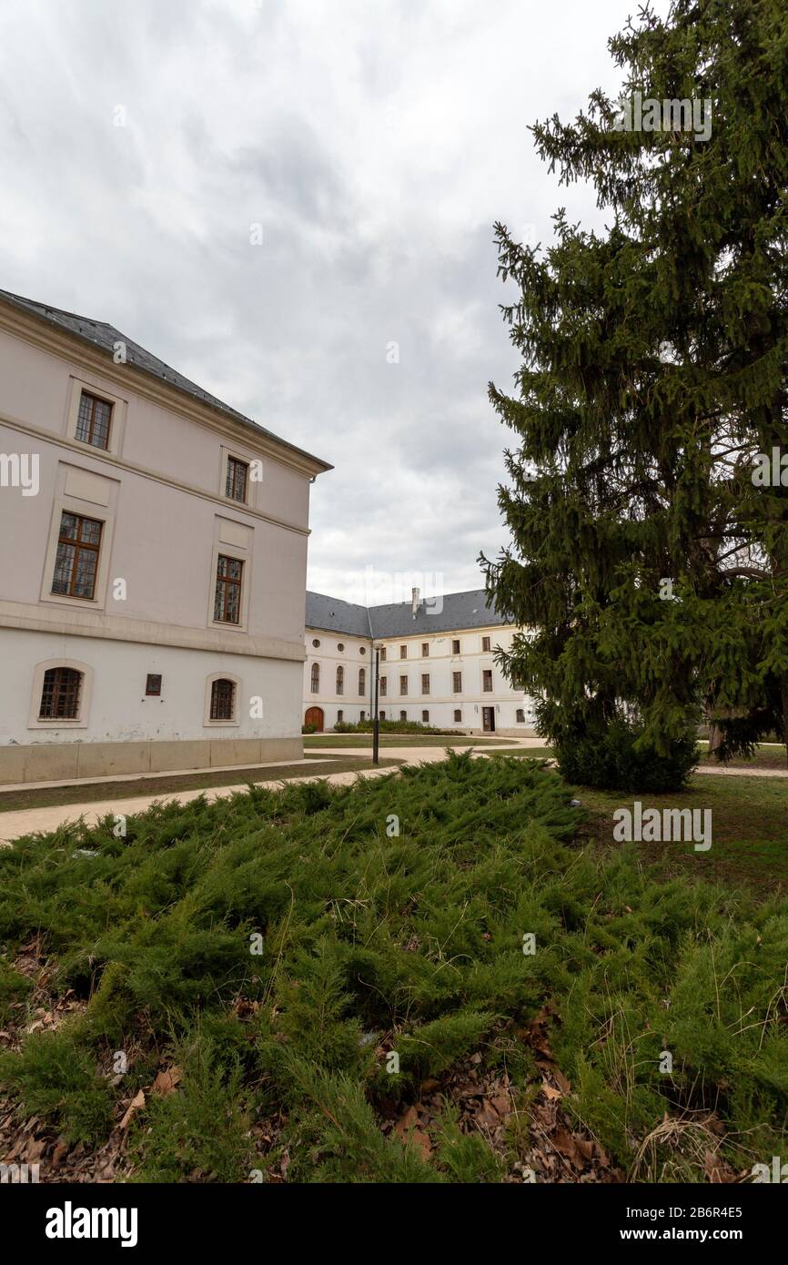 The baroque Batthyany castle in the town of Bicske, Hungary Stock Photo ...