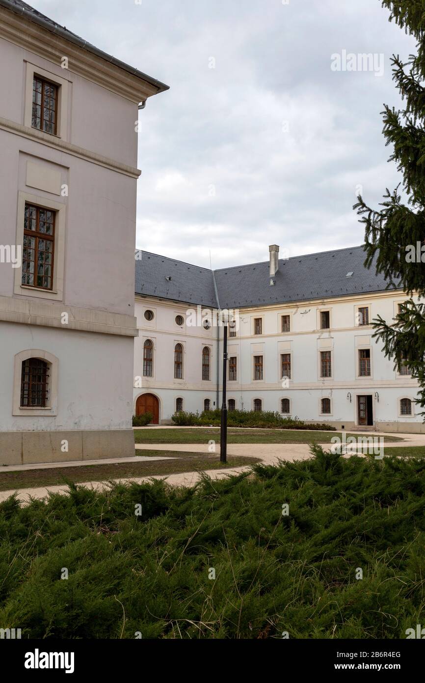 The baroque Batthyany castle in the town of Bicske, Hungary Stock Photo ...