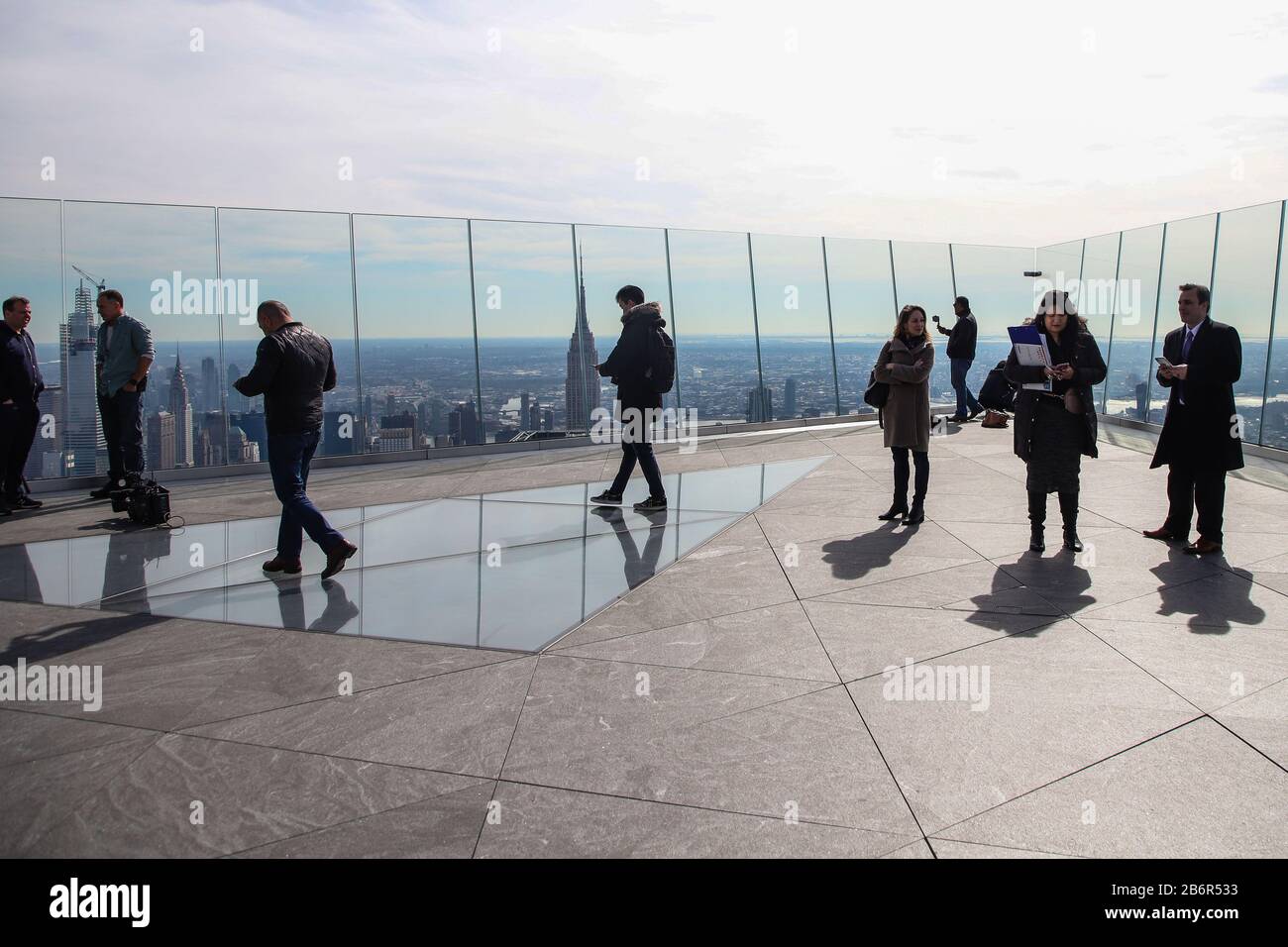 New York, USA. 11th Mar, 2020. Inauguration of The Edge observatory in ...