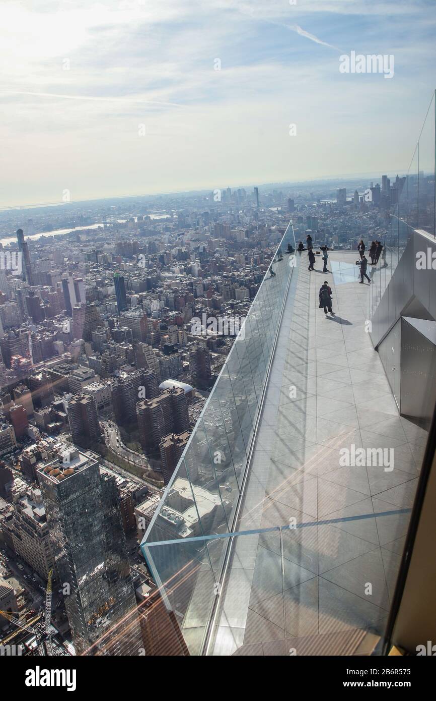 New York, USA. 11th Mar, 2020. Inauguration of The Edge observatory in ...