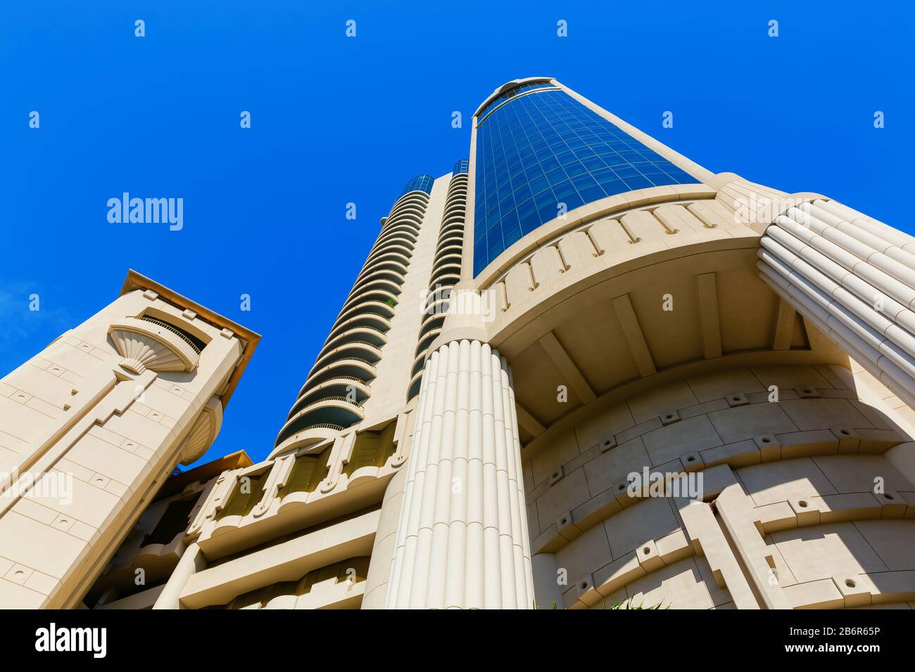 Honolulu, Oahu, Hawaii - November 04, 2019: Harbor Court residential ...