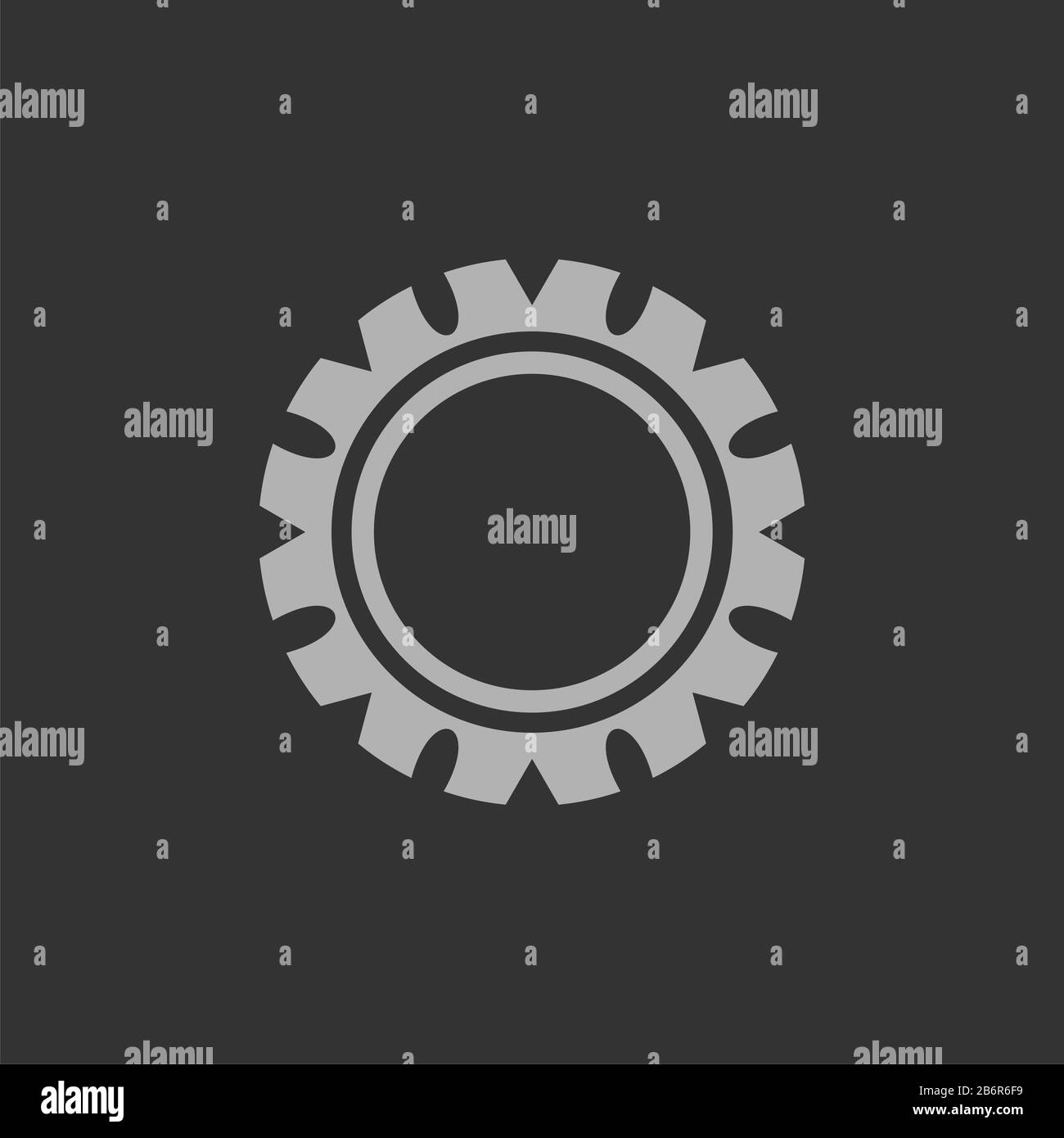 Circle Grey Gear Logo Template Illustration Design Illustration Design ...