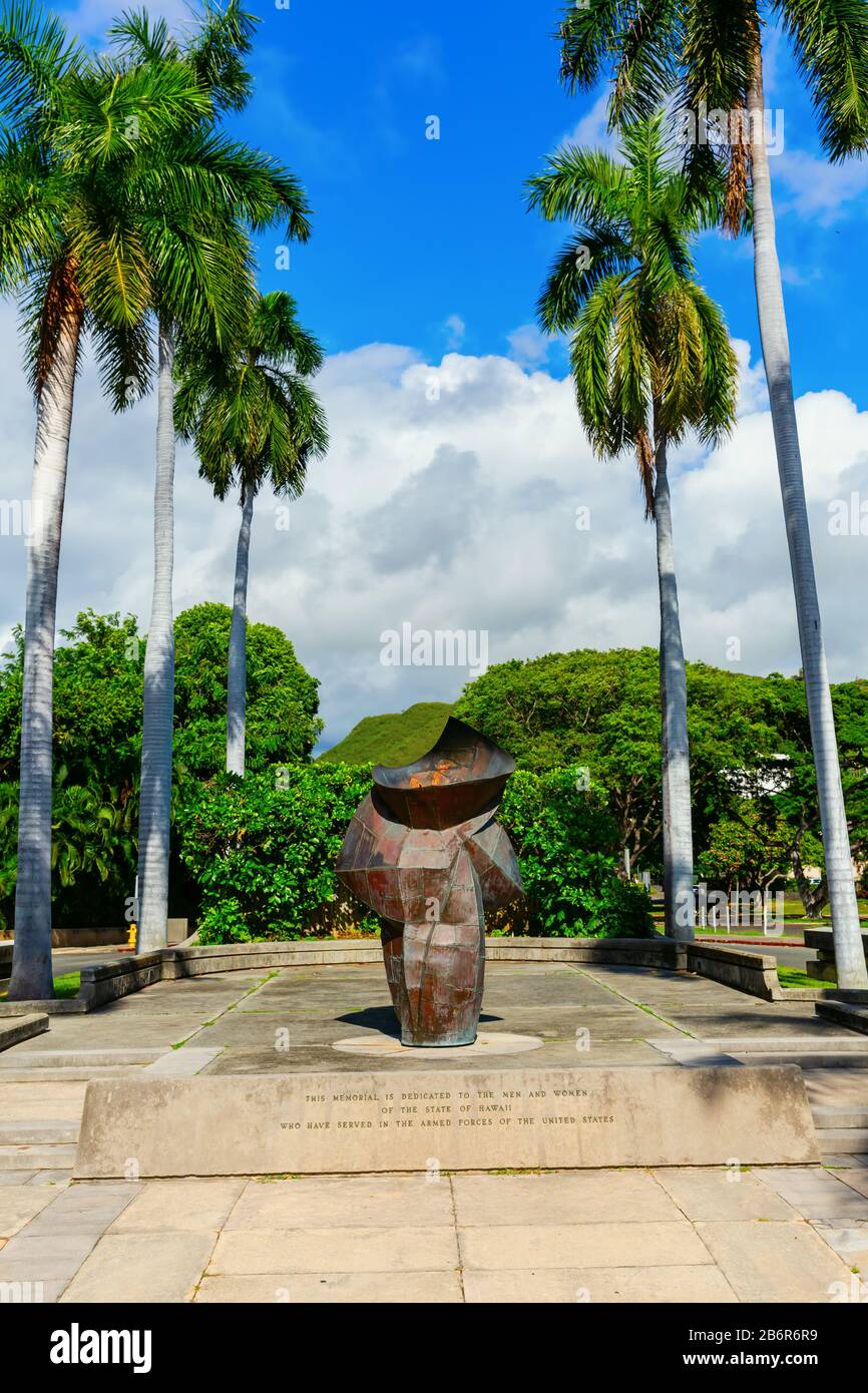 Honolulu, Oahu, Hawaii - November 04, 2019: Eternal Flame Memorial in ...