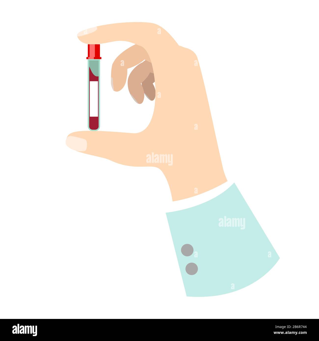 Hand holding a test tube with blood probe vector Stock Vector Image ...