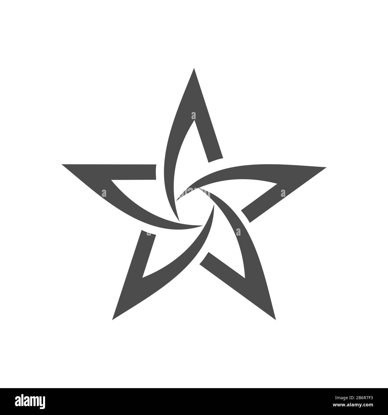 Ornamental Grey Star Logo Template Illustration Design EPS 10 Stock ...