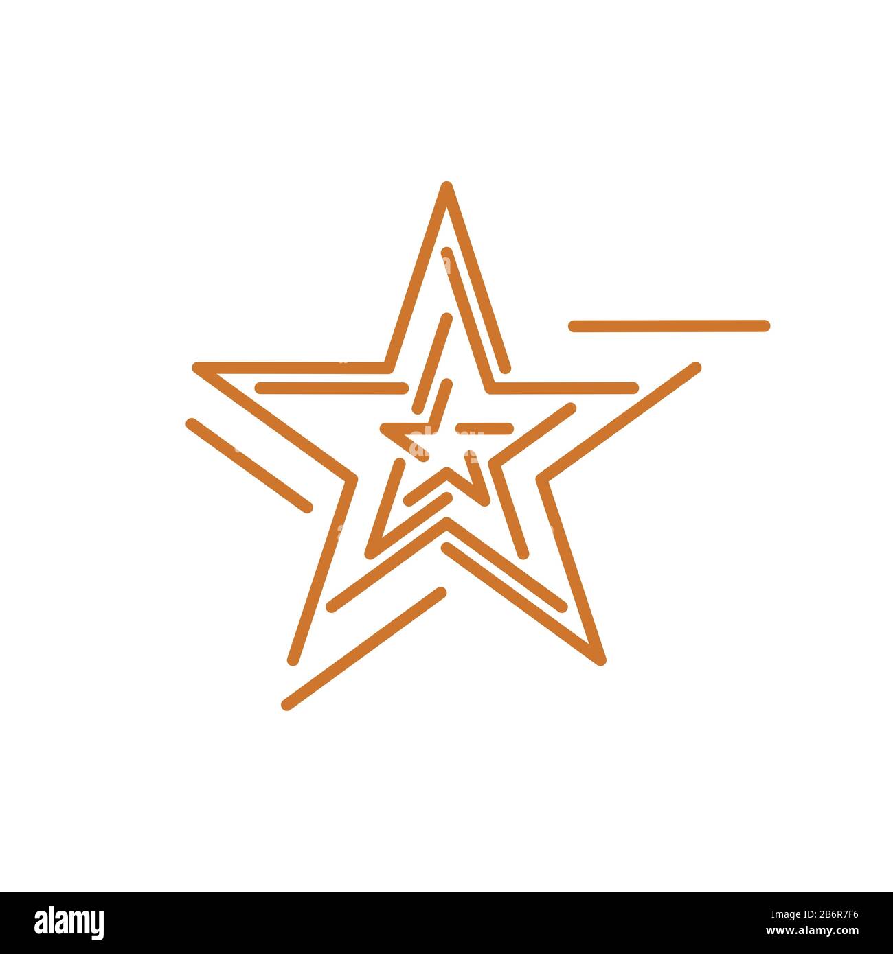 Abstract Gold Star Line Logo Template Illustration Design EPS 10 Stock ...