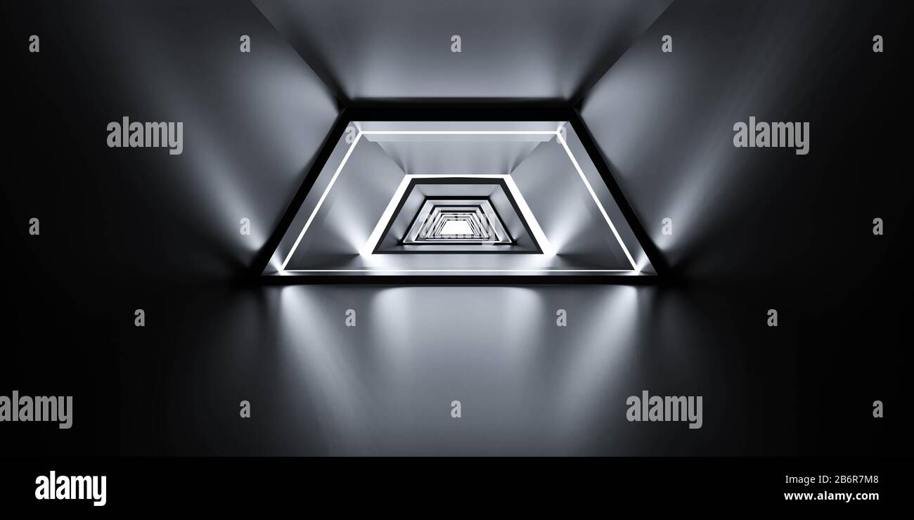 Abstract graphics with triangular glowing pattern. Abstract modern ...